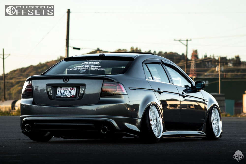 2004 Acura TL with 18x9 -4 Work VS XX and 205/40R18 Nitto Neo Gen and ...
