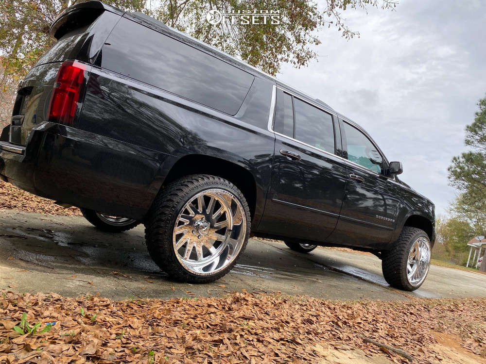 2020 Chevrolet Suburban with 24x12 -44 American Force Aka Ss and 33/11 ...