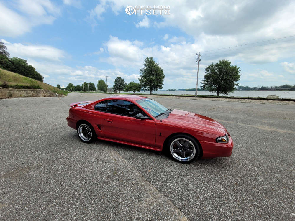 1997 Ford Mustang with 18x9 25 Cosmis Racing Xt-005r and 265/35R18 ...