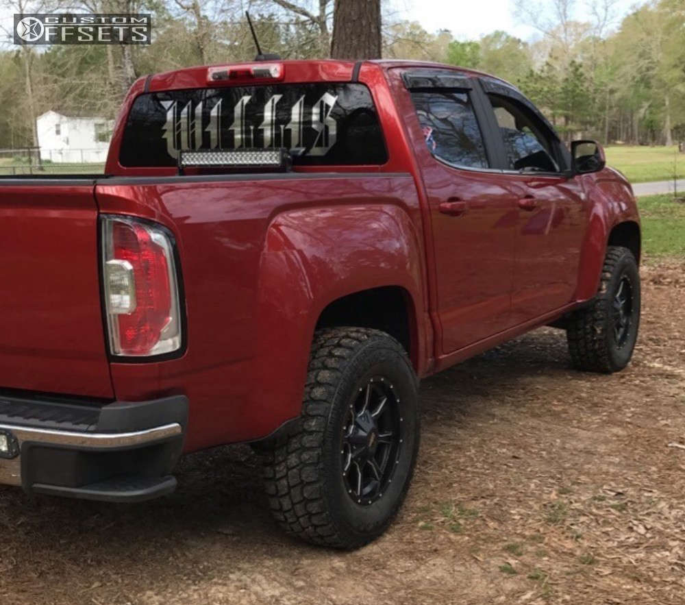 2015 GMC Canyon with 17x8 0 Moto Metal Mo970 and 265/70R17 Gladiator ...