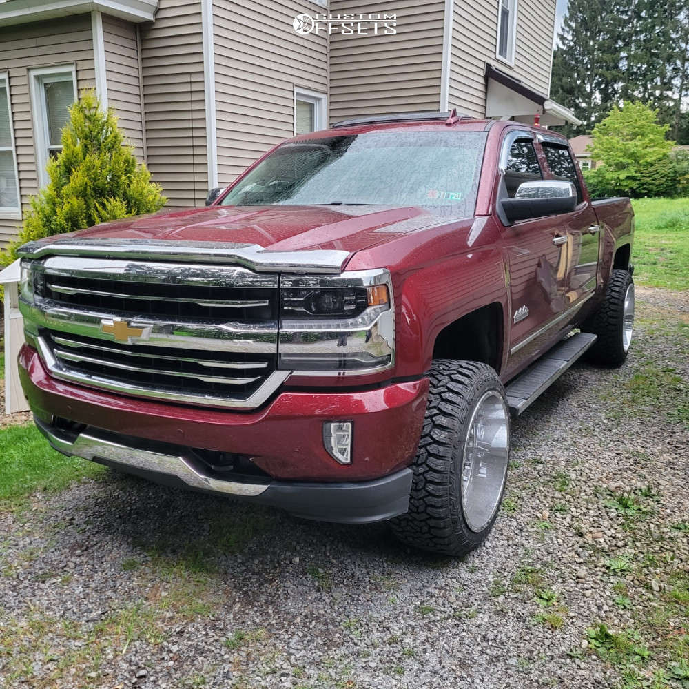 2016 Chevrolet Silverado 1500 with 22x12 -55 Vision Rocker 412 and 33/ ...