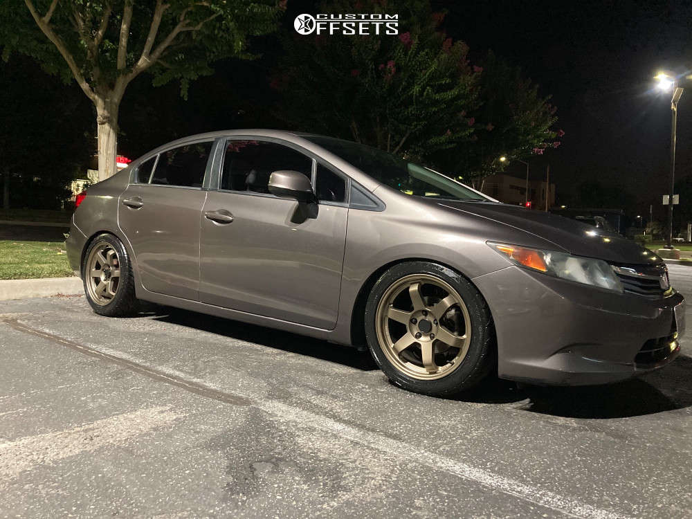2012 Honda Civic with 17x8 35 AVID1 AV6 and 225/45R17 Federal SS595 and ...