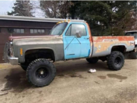 1980 Chevrolet K20 with 16x12 -44 Alloy Ion Style 102 and 35/14.5R16 ...