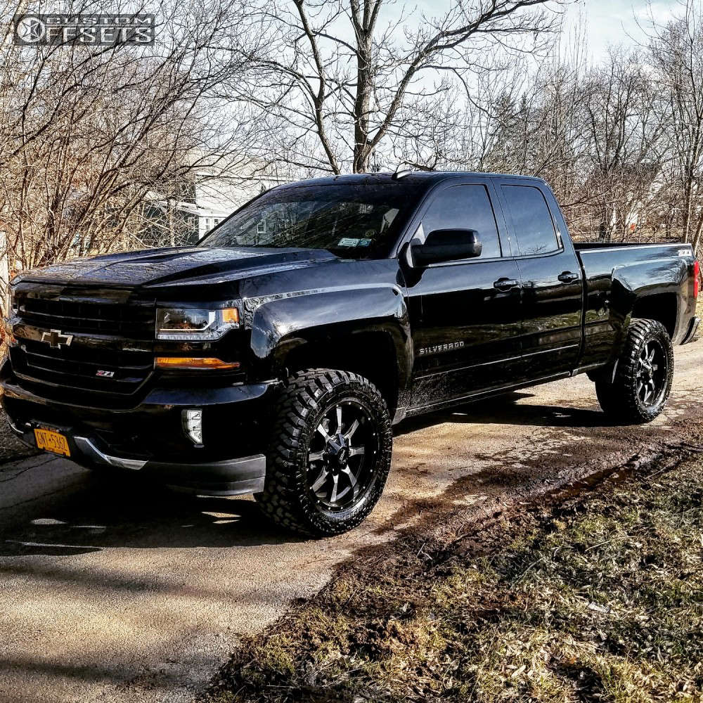 2016 Chevrolet Silverado 1500 with 20x9 18 Moto Metal Mo970 and 295 ...