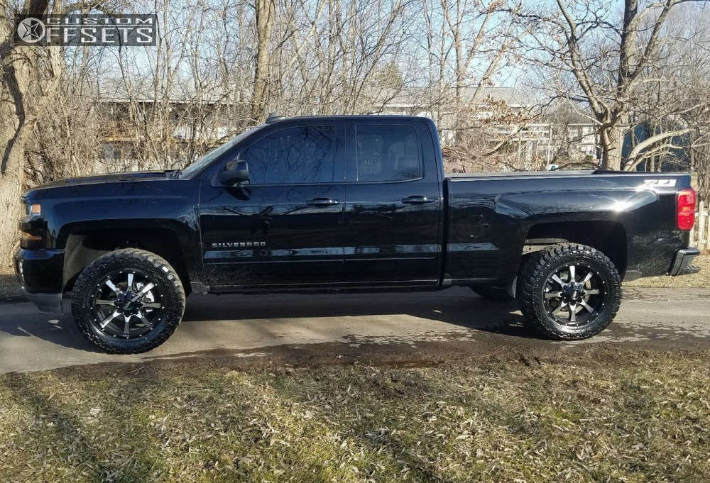 2016 Chevrolet Silverado 1500 with 20x9 18 Moto Metal Mo970 and 295 ...