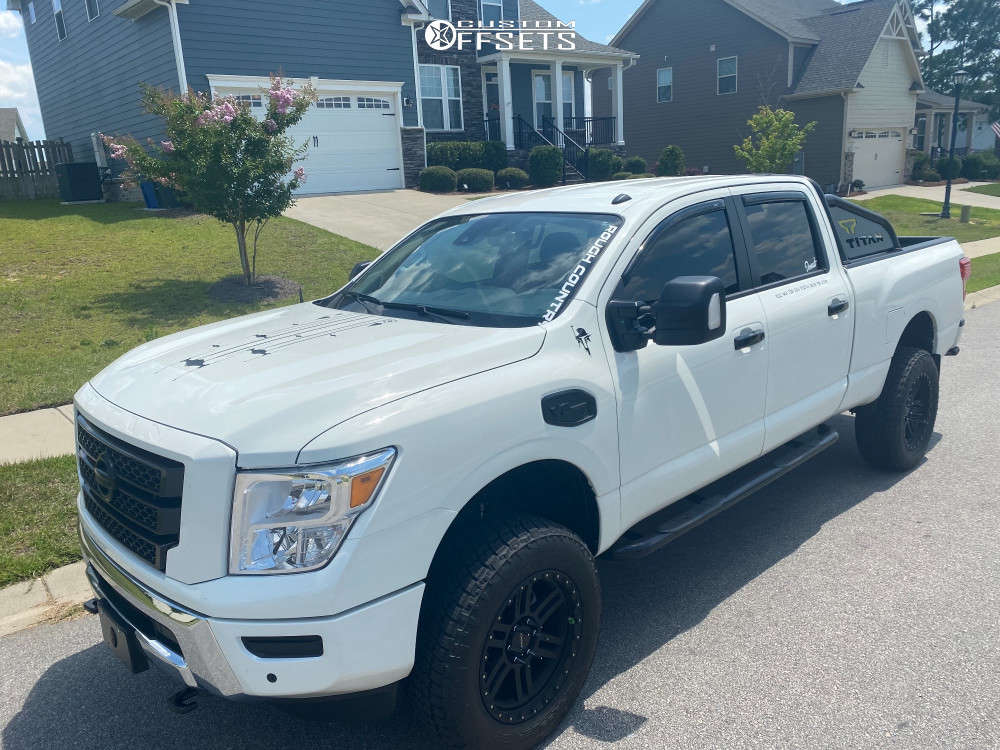 2021 Nissan Titan XD with 20x9 -12 Vision Manx 2 and 275/65R20 Nitto ...