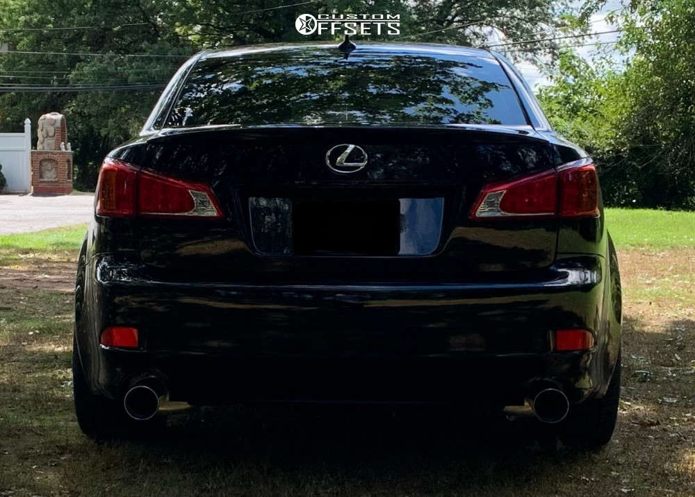 2010 Lexus IS350 with 18x8.5 38 Enkei T6r and 235/40R18 Continental ...