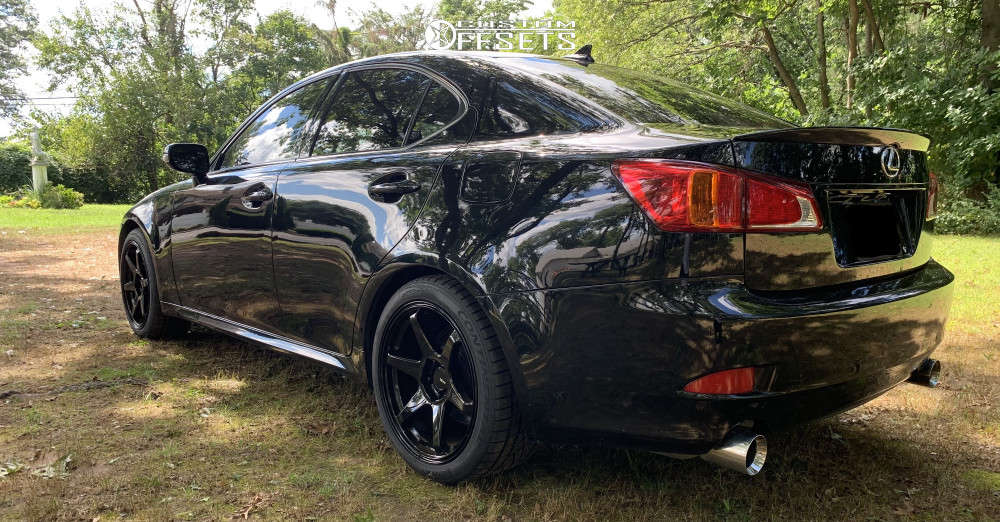 2010 Lexus IS350 with 18x8.5 38 Enkei T6r and 235/40R18 Continental ...