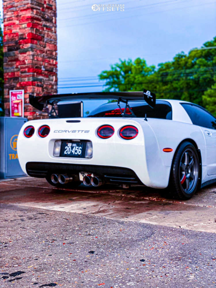 1999 Chevrolet Corvette with 18x9.5 35 Volk Te37 and 265/30R18 ...