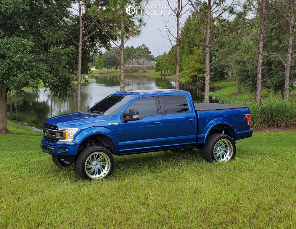 2018 Ford F-150 with 24x12 -40 Ruthless Forged Guilt and 325/45R24 ...