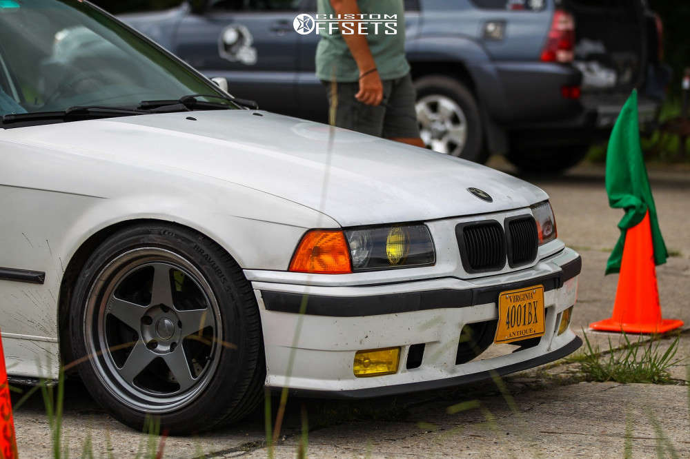 1993 BMW 325i with 17x9 22 Kansei Knp and 225/45R17 Barum 5hm and ...