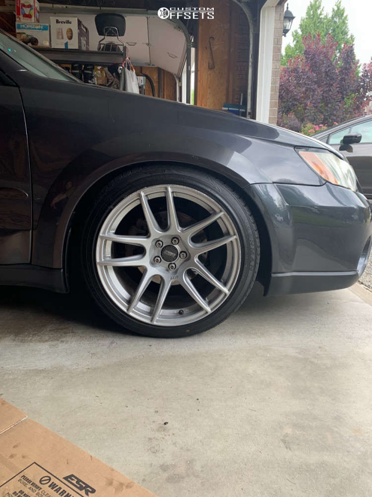 2008 Subaru Outback with 18x9.5 22 ESR Cs8 and 225/45R18 Ironman Imove ...