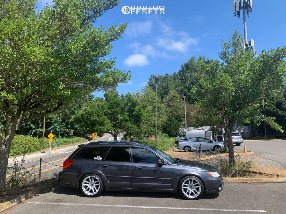 2008 Subaru Outback with 18x9.5 22 ESR Cs8 and 225/45R18 Ironman Imove ...