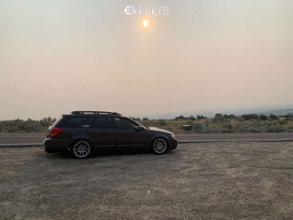 2008 Subaru Outback with 18x9.5 22 ESR Cs8 and 225/45R18 Ironman Imove ...