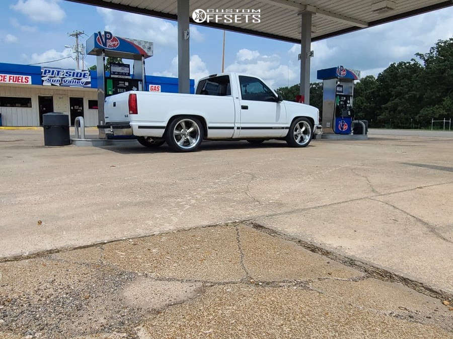 1998 GMC C1500 with 20x8.5 12 Ridler Style 695 and 255/45R20 Vercelli ...