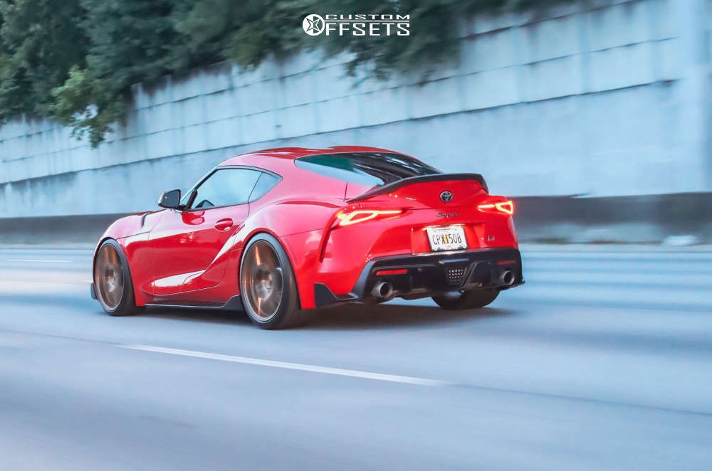 2020 Toyota Supra with 20x9 25 Rohana Rfx11 and 255/30R20 Michelin ...