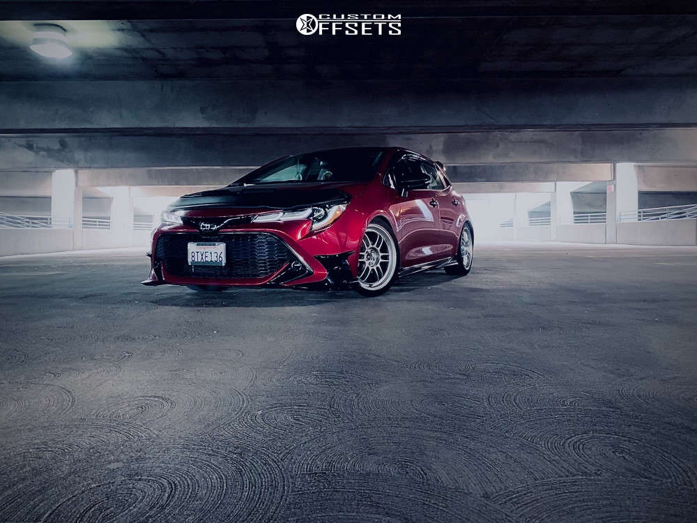 2021 Toyota Corolla with 18x8 45 Enkei Rpf1 and 225/40R18 Hankook ...