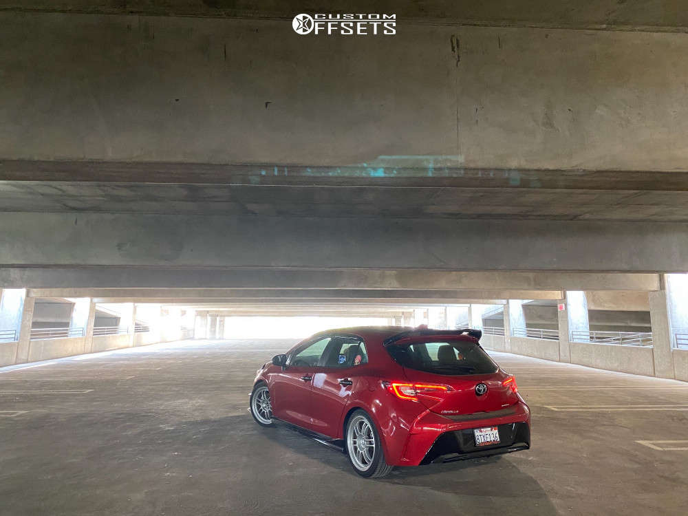 2021 Toyota Corolla with 18x8 45 Enkei Rpf1 and 225/40R18 Hankook ...