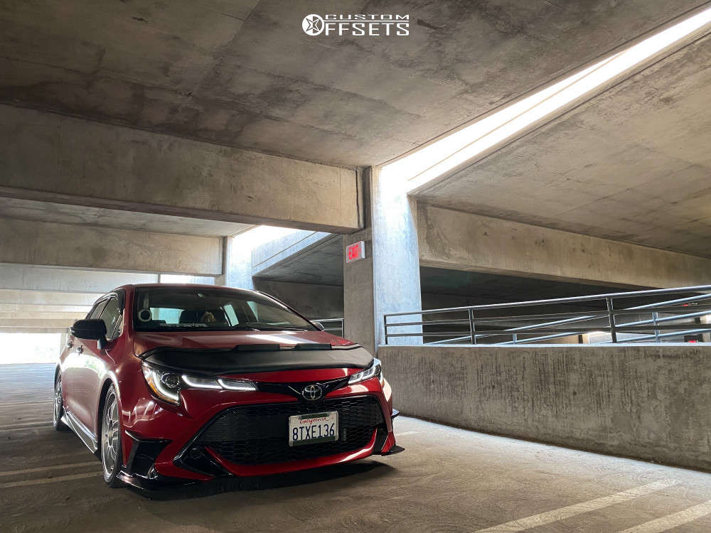 2021 Toyota Corolla with 18x8 45 Enkei Rpf1 and 225/40R18 Hankook ...