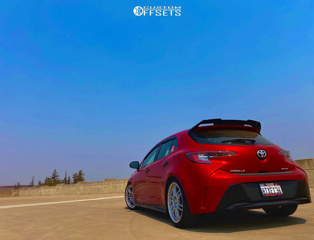 2021 Toyota Corolla with 18x8 45 Enkei Rpf1 and 225/40R18 Hankook ...