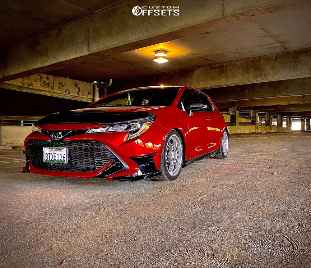 2021 Toyota Corolla with 18x8 45 Enkei Rpf1 and 225/40R18 Hankook ...