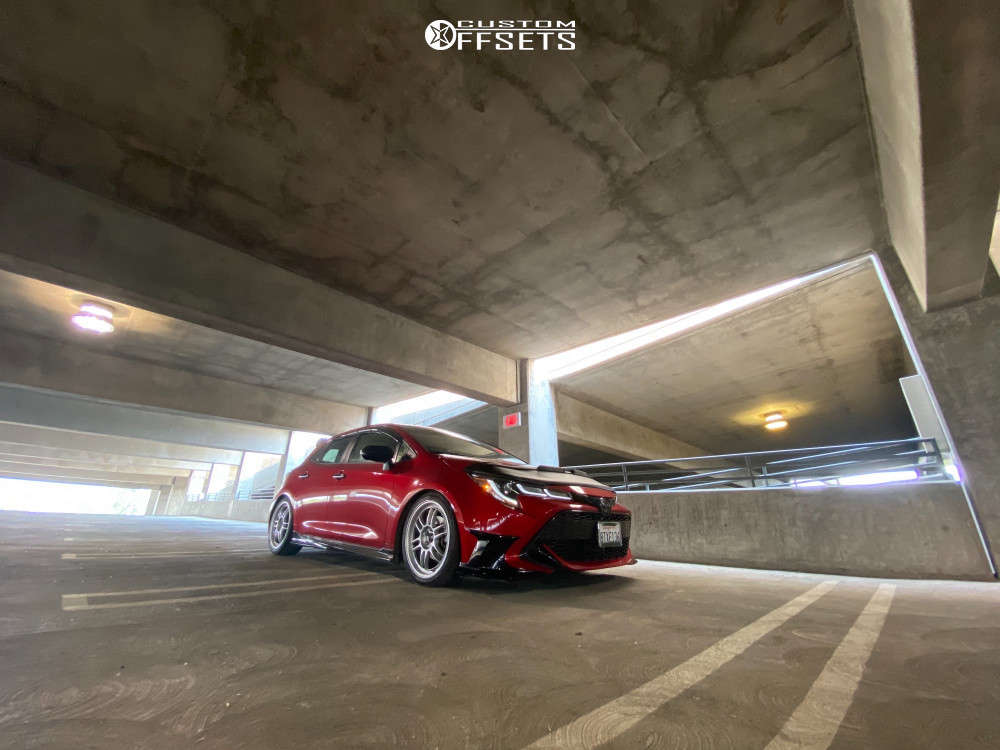 2021 Toyota Corolla with 18x8 45 Enkei Rpf1 and 225/40R18 Hankook ...