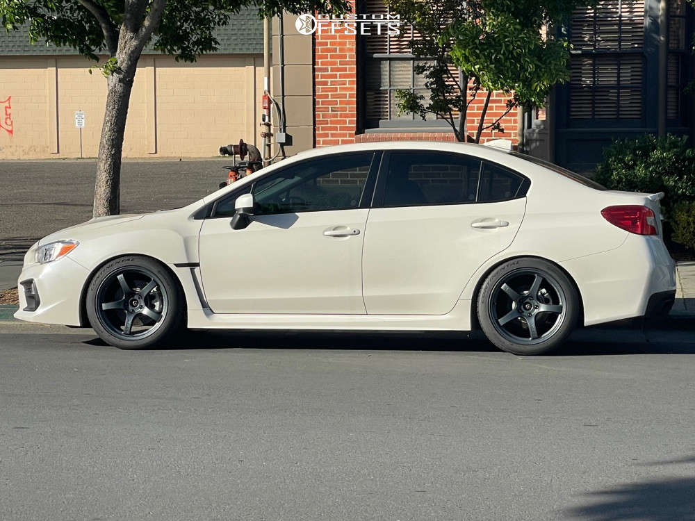 2021 Subaru WRX with 18x9.5 38 Gram Lights 57CR and 255/40R18 ...