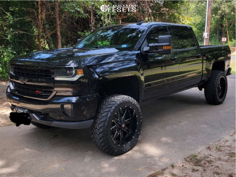 2017 Chevrolet Silverado 1500 with 22x10 -24 Ballistic Rage 959 and 35/ ...