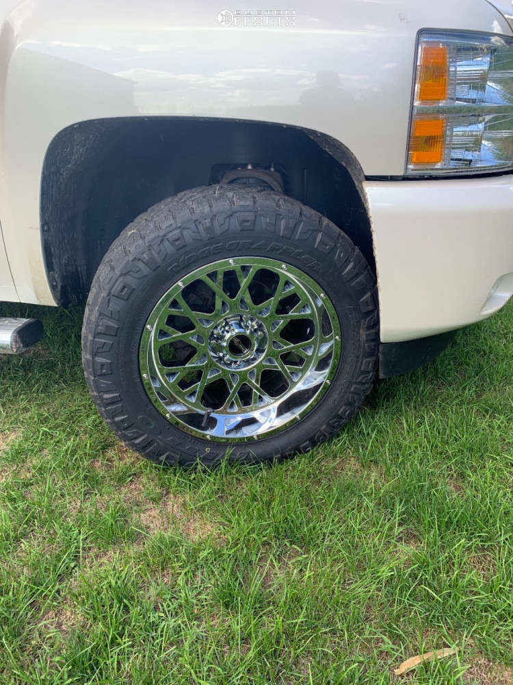 2013 Chevrolet Silverado 1500 with 20x10 -25 Vision Rocker and 33/11 ...
