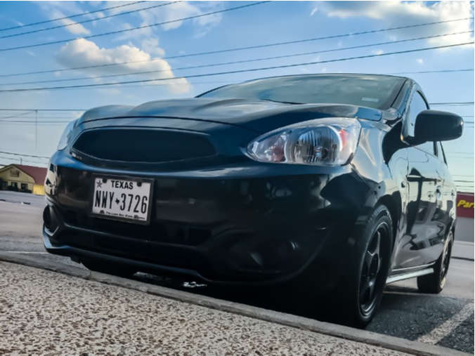 2020 Mitsubishi Mirage with 15x6.5 35 AVID1 AV8 and 195/50R15 Tatko Geo ...
