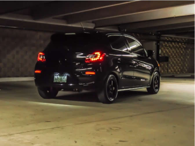 2020 Mitsubishi Mirage with 15x6.5 35 AVID1 AV8 and 195/50R15 Tatko Geo ...