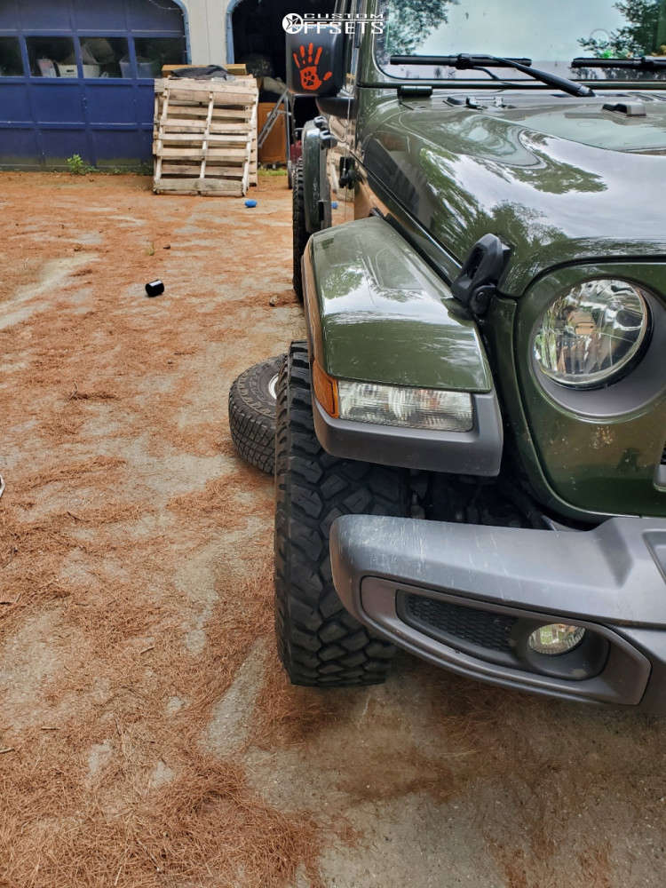 2021 Jeep Wrangler with 17x9 -12 Black Rock Type 8 997b and 255/75R17 Firestone Destination Mt2 ...