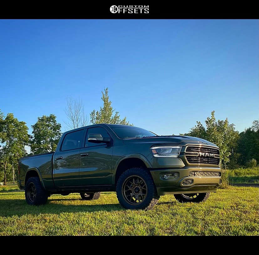 2020 Ram 1500 with 20x10 -18 Fuel Tech and 33/12.5R20 Goodyear Wrangler ...