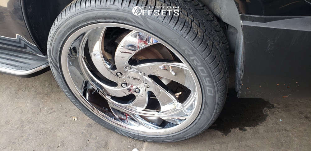 2014 Cadillac Escalade with 24x10 24 Strada Retro 6 and 32/12.5R24 ...