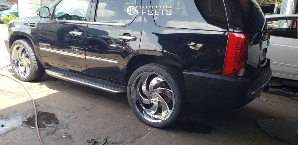 2014 Cadillac Escalade with 24x10 24 Strada Retro 6 and 32/12.5R24 ...