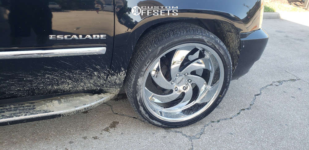 2014 Cadillac Escalade with 24x10 24 Strada Retro 6 and 32/12.5R24 ...