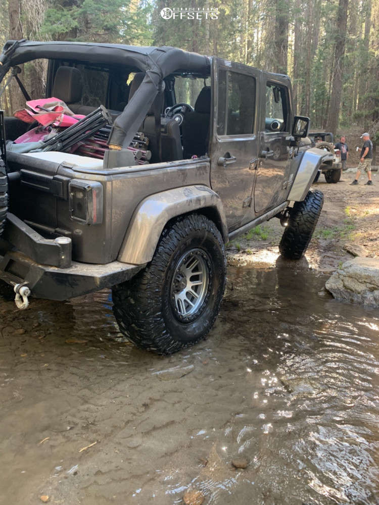 2016 Jeep Wrangler JK with 17x9 -12 Vision Nemesis 111 and 37/12.5R17 ...