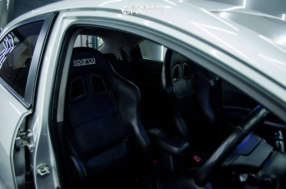 2012 Kia Rio with 17x7.5 35 Work Vs Xx and 215/45R17 Yokohama Advan ...