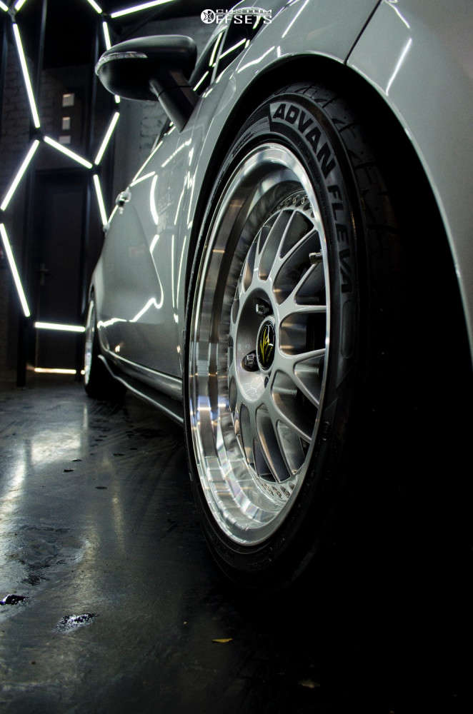 2012 Kia Rio with 17x7.5 35 Work Vs Xx and 215/45R17 Yokohama Advan ...