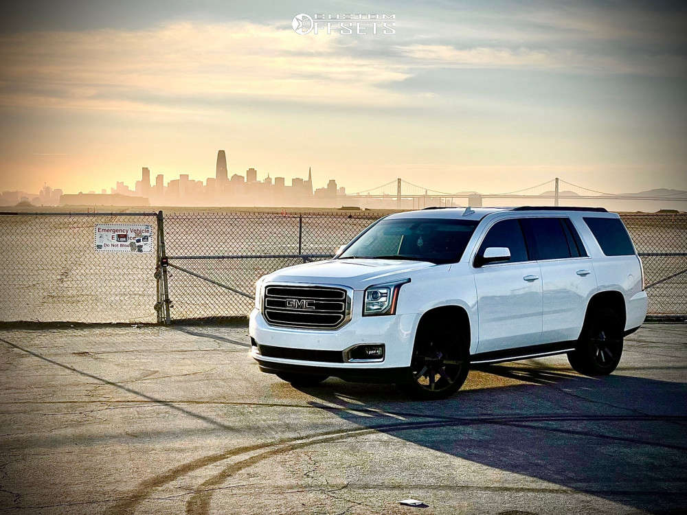 2016 GMC Yukon with 22x10 30 KMC Slide and 305/40R22 Toyo Tires Proxes ...