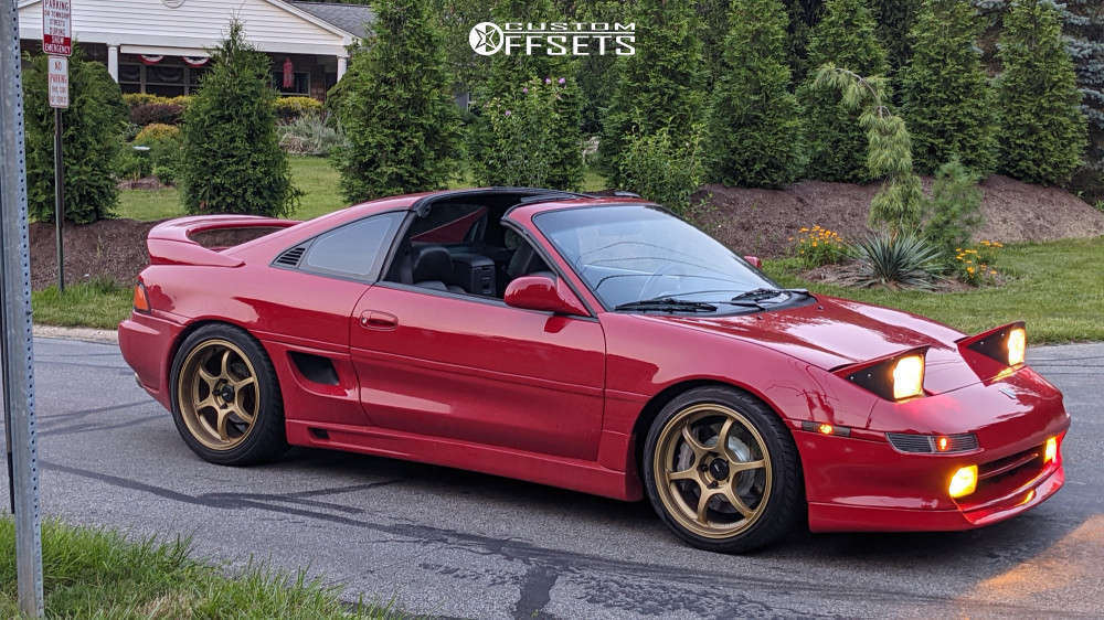 1991 Toyota MR2 with 17x8 45 Advan Racing Rg-d and 215/40R17 Yokohama S ...