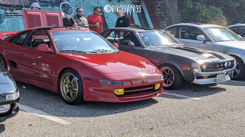 1991 Toyota MR2 with 17x8 45 Advan Racing Rg-d and 215/40R17 Yokohama S ...
