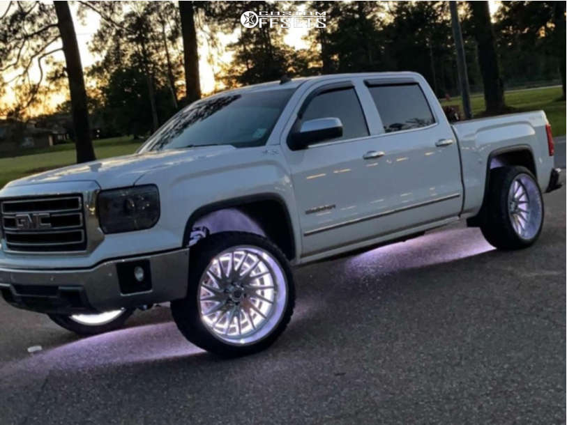 2014 GMC Sierra 1500 with 24x12 -45 Dropstars 547 and 33/12.5R24 ...