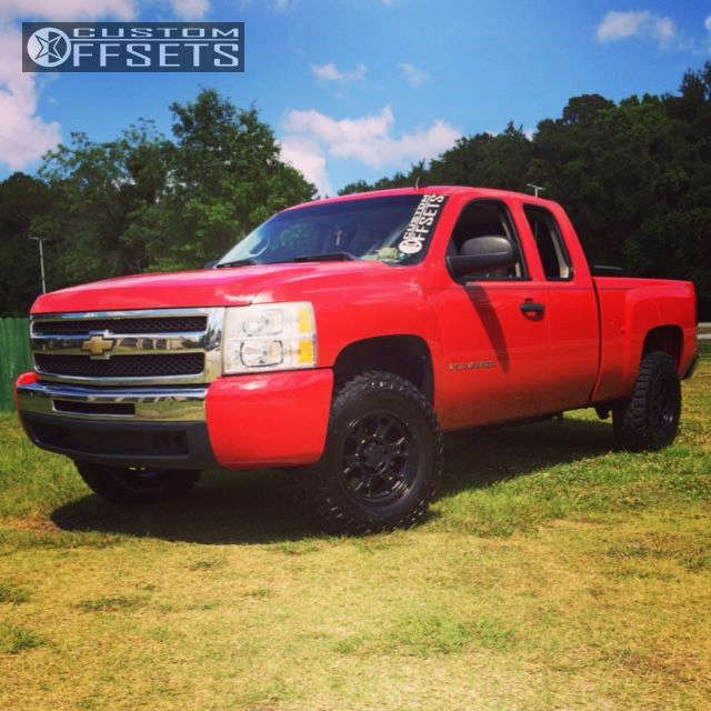2009 Chevrolet Silverado 1500 with 17x9 -6 Vision Raptor and 285/70R17 ...
