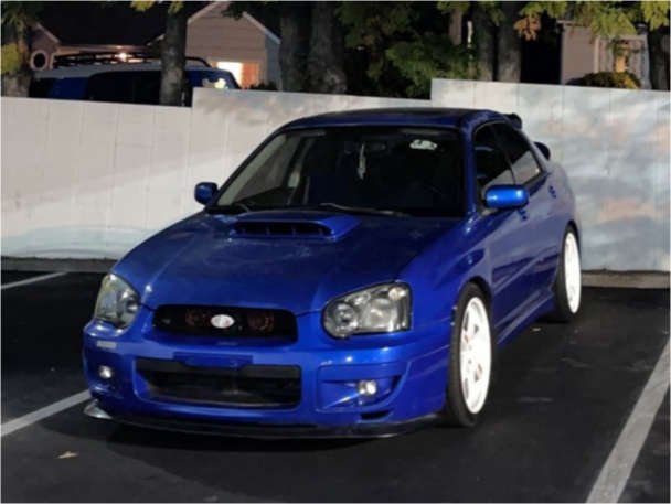 2005 Subaru WRX with 18x7.5 38 Volk Te37 and 225/40R18 Continental ...