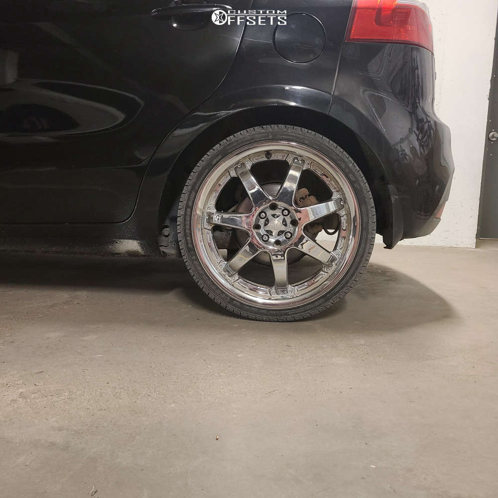 2013 Kia Rio with 18x7 38 Focal F-7 and 215/35R18 Goodride SA-07 and ...