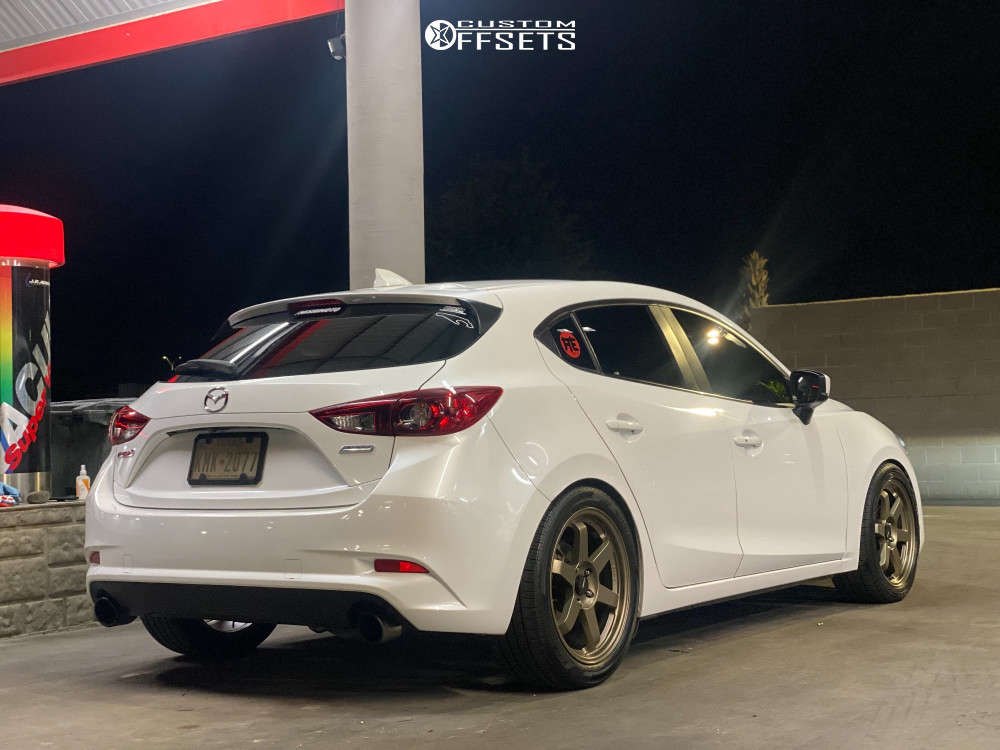 2018 Mazda 3 with 18x8 35 AVID1 AV6 and 235/45R18 Falken Pro G5 Sport A ...