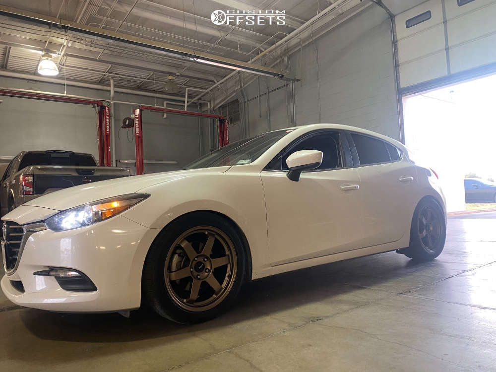 2018 Mazda 3 with 18x8 35 AVID1 AV6 and 235/45R18 Falken Pro G5 Sport A ...