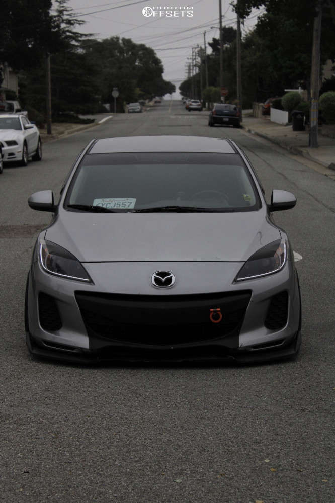 2012 Mazda 3 with 16x8 22 MST Mt13 and 195/45R16 Haida Hd921 and ...