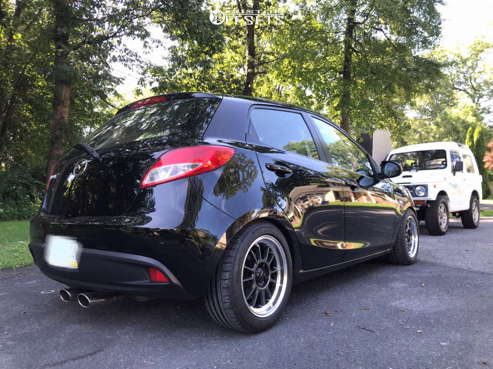 2013 Mazda 2 with 15x7.5 35 Konig Hypergram and 205/50R15 Continental ...